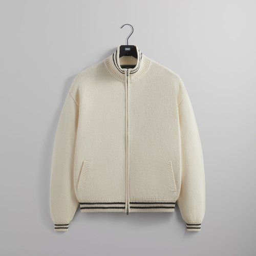 Kith Wyona Full Zip Varsity Sweater 'Sandrift' - M031537-104 | Solesense