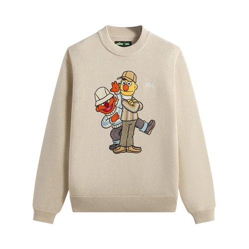 Kith x Sesame Street Bert x Earnie Crewneck Sweater | Cream | Size XL ...