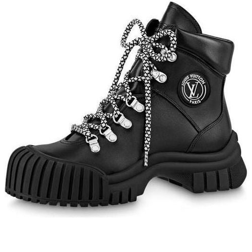 Louis Vuitton LV Ruby Flat Ranger Boots 'Black' - YP1AAM5U | Solesense
