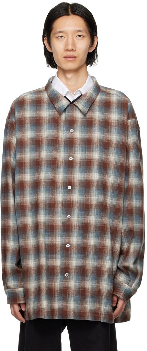 Maison Margiela Red & Blue Check Shirt 'Rust' - S67DT0010S78038001F ...