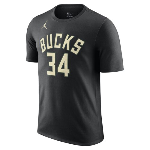 Air Jordan NBA Milwaukee Bucks Giannis Antetokounpo T-shirt 'Black/Sail ...