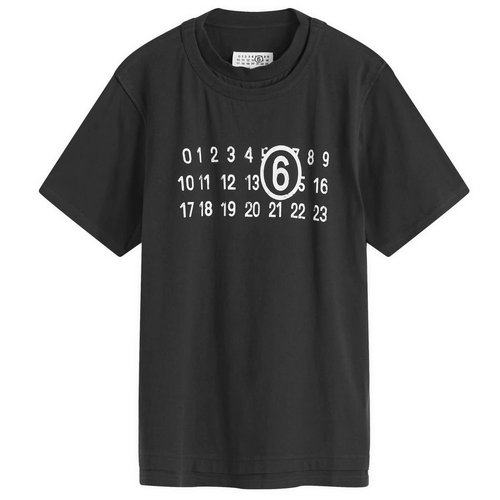 MM6 Maison Margiela Number Logo T-Shirt 'Black' - SH0GC0001-STJ391-961 ...