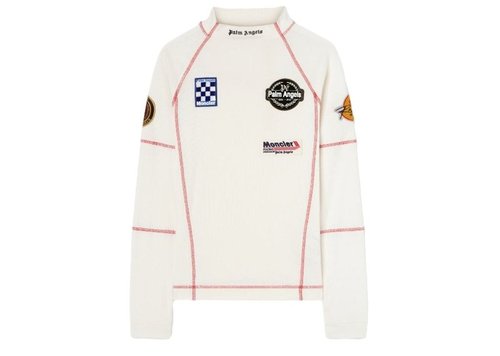 Moncler x Palm Angels Long Sleeves Racing T-Shirt 'White/Black ...