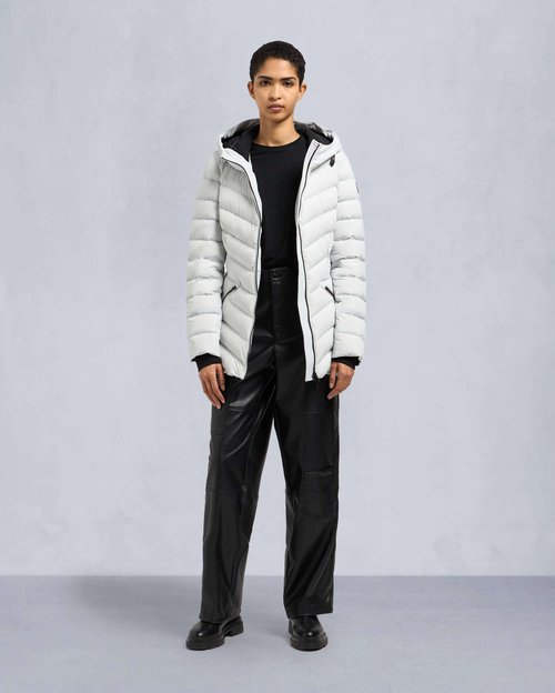 Moose Knuckles Rockcliff Midi Down Jacket 'Stone' - M34LJ206N_1453 ...