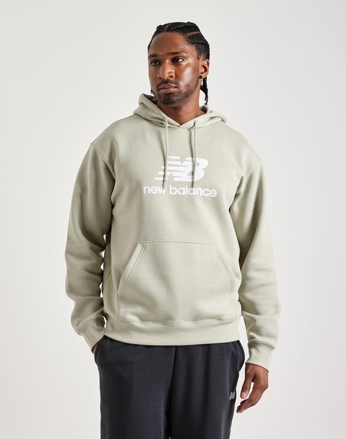New Balance Essentials Fleece Hoodie 'Med Olive' - MT41505-OVN | Solesense