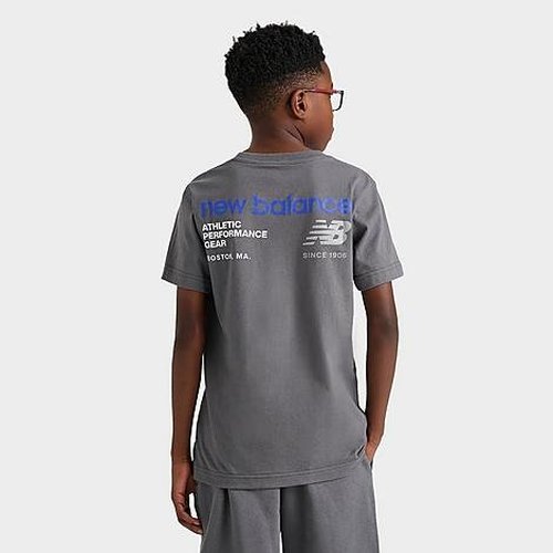 New Balance Linear Logo Back Hit T-Shirt 'Castlerock' - LAB51J02 ...