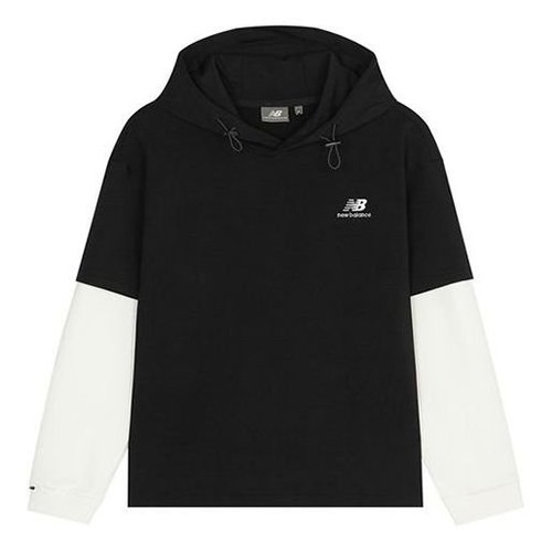 New Balance Logo Hoodie Asia Sizing 'Black White' - 5CC39543 | Solesense