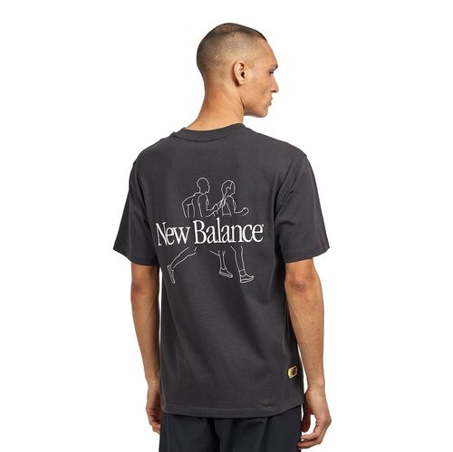 New Balance Runners T-Shirt 'Black Cement' - MT51551-BLK | Solesense