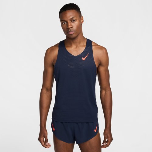 Nike AeroSwift Dri-FIT ADV Running Singlet 'Obsidian/Bright Crimson ...