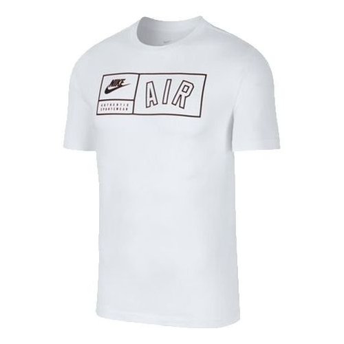 Nike Air Alphabet Logo Basketball Sports Round Neck Short Sleeve 'White' - AV9964-100 | Solesense