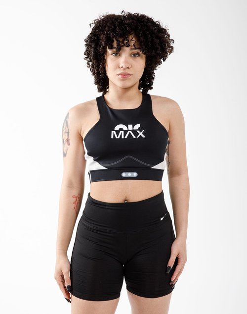 Nike Swoosh Air Max Medium-Support Lightly Lined Cutout Sports Bra ...