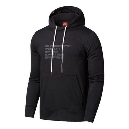 Nike Alphabet Pattern Loose Long Sleeves Black 'Multi-Color' - AH2021 ...