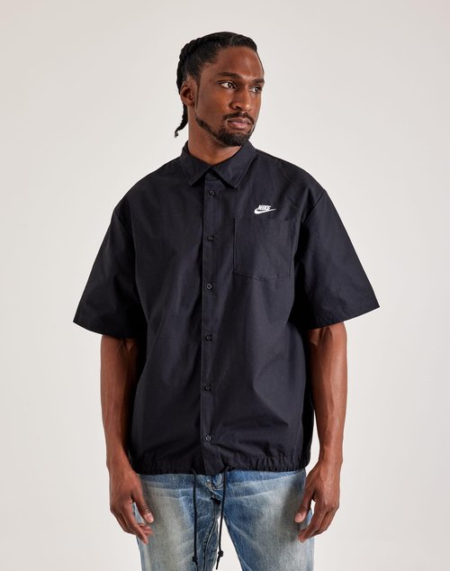 Nike Club Oxford Button-Up Shirt 'Black' - FN3902-010 | Solesense