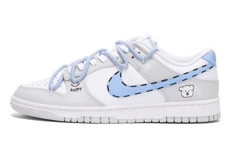 Nike Dunk Low 'Grey Blue Cartoon Distressed Vibe' - 595336 | Solesense