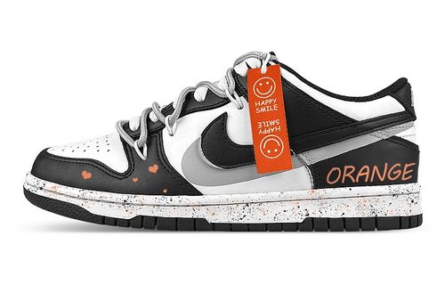 Nike Dunk Low 'Panda Gift Box - Smiley Orange Patch Heart Splatter ...