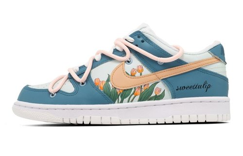Nike Dunk Low 'Tulip Flower Sweet Deconstructed Straps Blue' - 598015 ...