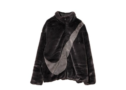 Nike Faux Fur Swoosh Jacket 'Velvet Brown/Cave Stone' - DO3791-220 ...