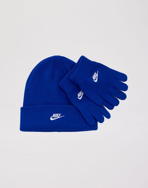 Nike Futura Beanie & Gloves Set 'Blue' - 9A2961-U89 | Solesense