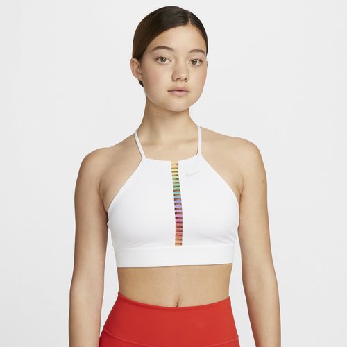 Nike Indy Rainbow Ladder Light-Support Padded High-Neck Sports Bra ...