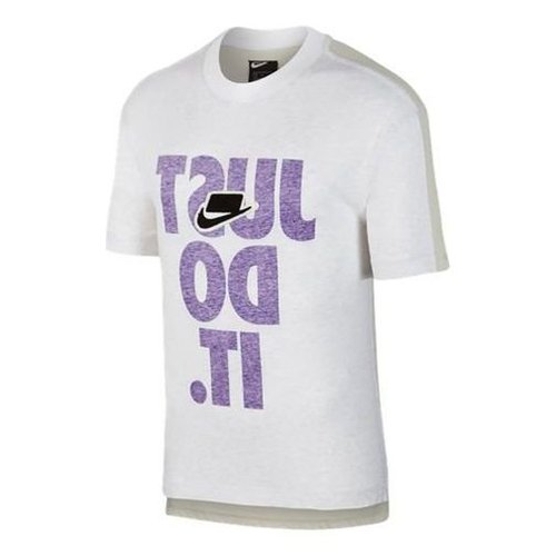 Nike Large Alphabet Logo Printing Sports Short Sleeve 'White' - BV4578-051 | Solesense
