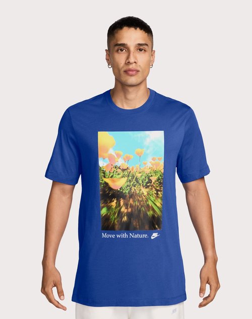 Nike NSW FLOWER PHOTO TEE 'Royal Blue' - HJ0592-480 | Solesense