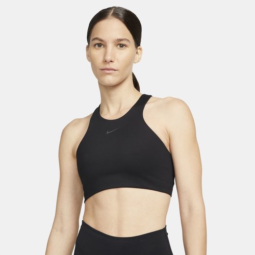 Nike Yoga Dri-fit Alate Curve Bra 'Black/Iron Grey' - DM0660-010 ...