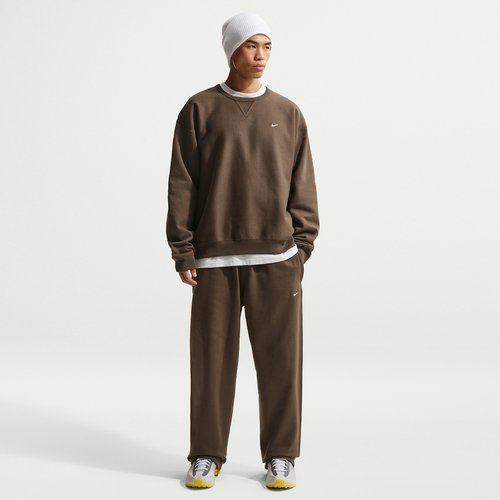 Nike Solo Swoosh Fleece Open-Hem Pants 'Dark Hazel/White' - HV1090-212 ...