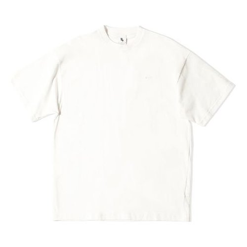 Nike Solo Swoosh T-Shirt Printing Logo Solid Color Round Neck Short Sleeve White 'Summit White ...