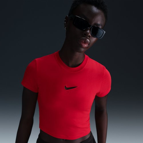 Nike Sportswear Chill Knit Slim Cropped T-Shirt 'University Red ...