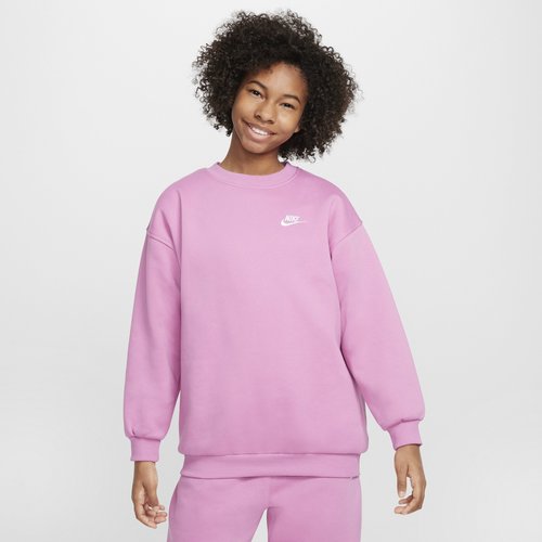 Nike Sportswear Club Fleece Oversized Sweatshirt 'Magic Flamingo/White ...
