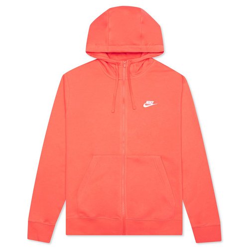 Nike Sportswear Club Fleece Full-Zip Hoodie 'Magic Ember/White ...