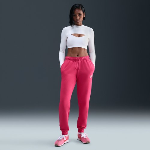 Nike Sportswear Club Fleece Mid-Rise Jogger Pants 'Rush Pink/White ...