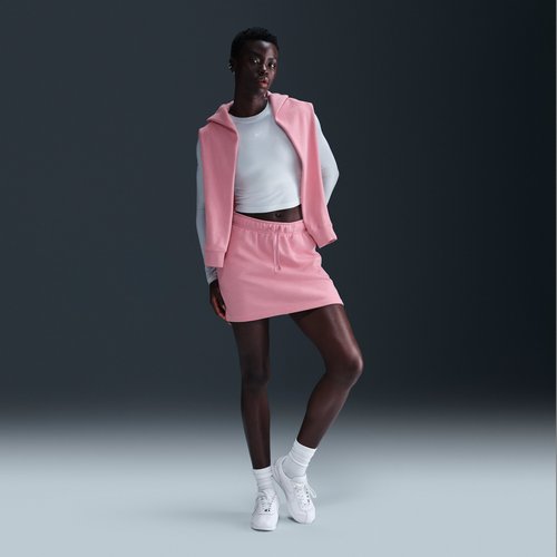 Nike Sportswear Club Fleece Mid-Rise Skirt 'Elemental Pink/Heather ...