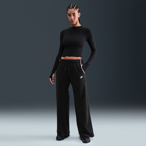 Nike Sportswear Club Fleece Mid-Rise Wide-Leg Cozy Pants 'Black/College ...