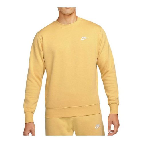 Nike Sportswear Club Fleece Round Neck Pullover 'Yellow' - BV2663-700 ...
