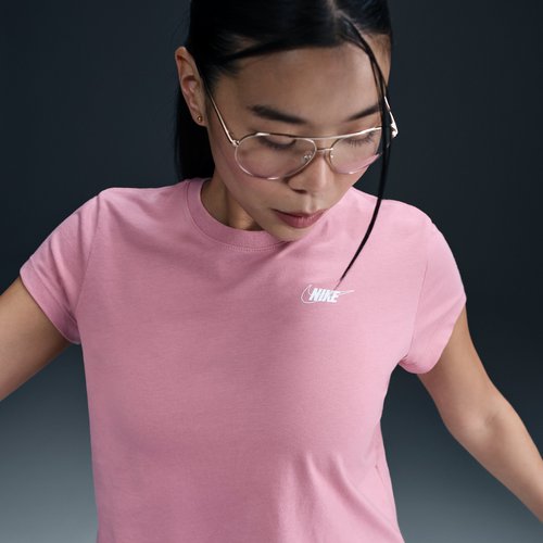 Nike Sportswear Club Short-Sleeve Cropped Graphic T-Shirt 'Elemental ...