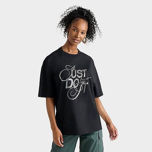 Nike Sportswear Dance Oversized Short-Sleeve T-Shirt 'Black' - FZ1153 ...