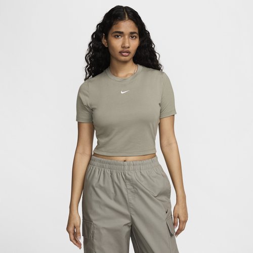Nike Sportswear Essential Slim Cropped T-Shirt 'Light Army' - FB2873 ...