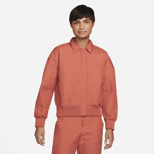 Nike Sportswear Essentials Quilted Woven Jacket 'Burnt Sunrise/Black' - DD5120-825 | Solesense