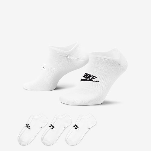 Nike Sportswear Everyday Essential No-Show Socks 3 Pairs 'White/Black ...