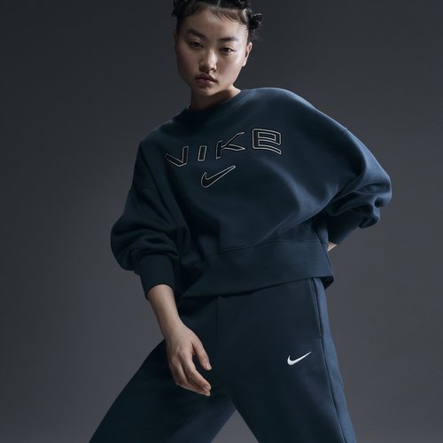 Nike Sportswear Phoenix Fleece Over-Oversized Crew-Neck Logo Sweatshirt ...
