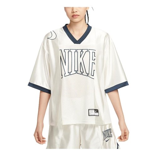 Nike Sportswear Street Oversized Graphic Jersey Top Asia Sizing 'Sail ...