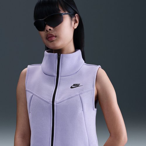 Nike Sportswear Tech Fleece Full-Zip Vest 'Lilac Ice/Black' - HJ1378 ...