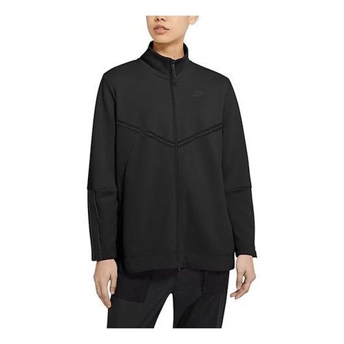 Nike Sportswear Tech Fleece Stand Collar Casual Cozy Black Jacket ...