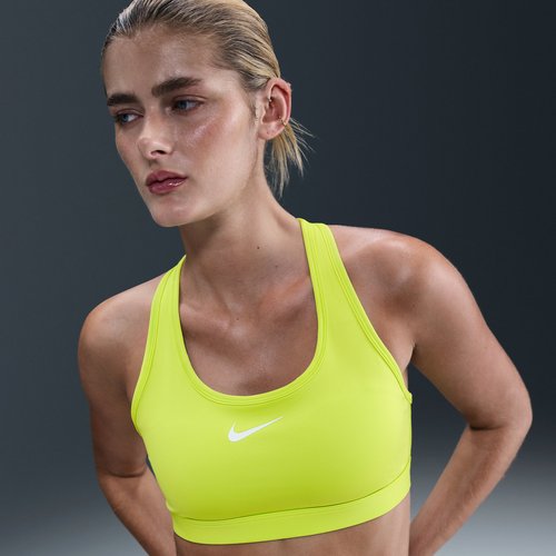 Nike Swoosh Medium Support Padded Sports Bra 'Cyber/White' - DX6821-389 ...