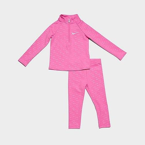 Nike Swoosh Motion Quarter-Zip and Leggings Set 'Pink' - 26M867-660 ...