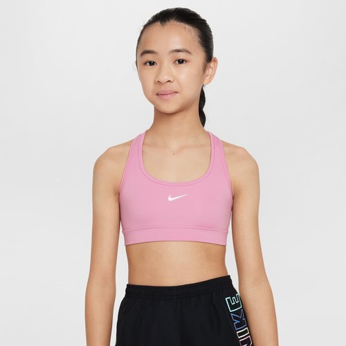 Nike Swoosh Sports Bra 'Magic Flamingo/White' - FJ7161-646 | Solesense