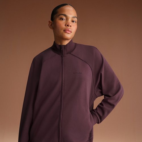 Nike SKIMS Matte Tricot Oversized Full-Zip Track Jacket 'Nskm Currant ...