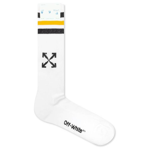 OFF-WHITE Extra Long Sport Socks 'White/Yellow' - OMRA026F20KNI0010118 ...