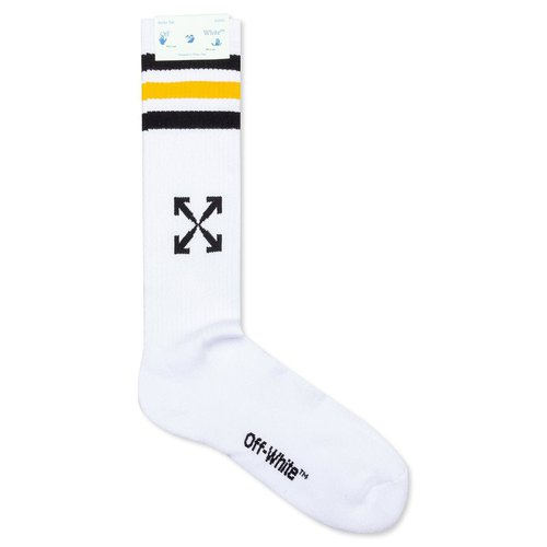 OFF-WHITE Extra Long Sport Socks 'White/Black' | Solesense